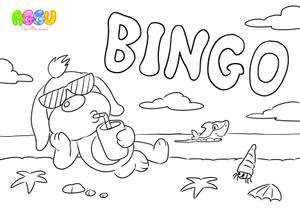 Bingo coloring | Aggu The Little Wizard